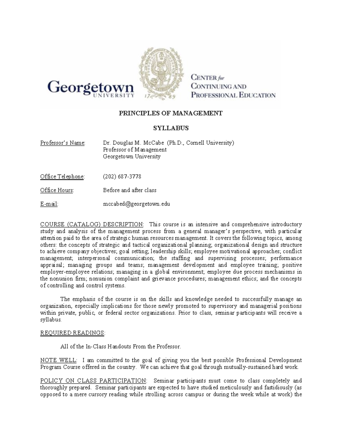 Mc Cabe Principlesof Mgmt Fall 2013-1 - PRINCIPLES OF MANAGEMENT ...