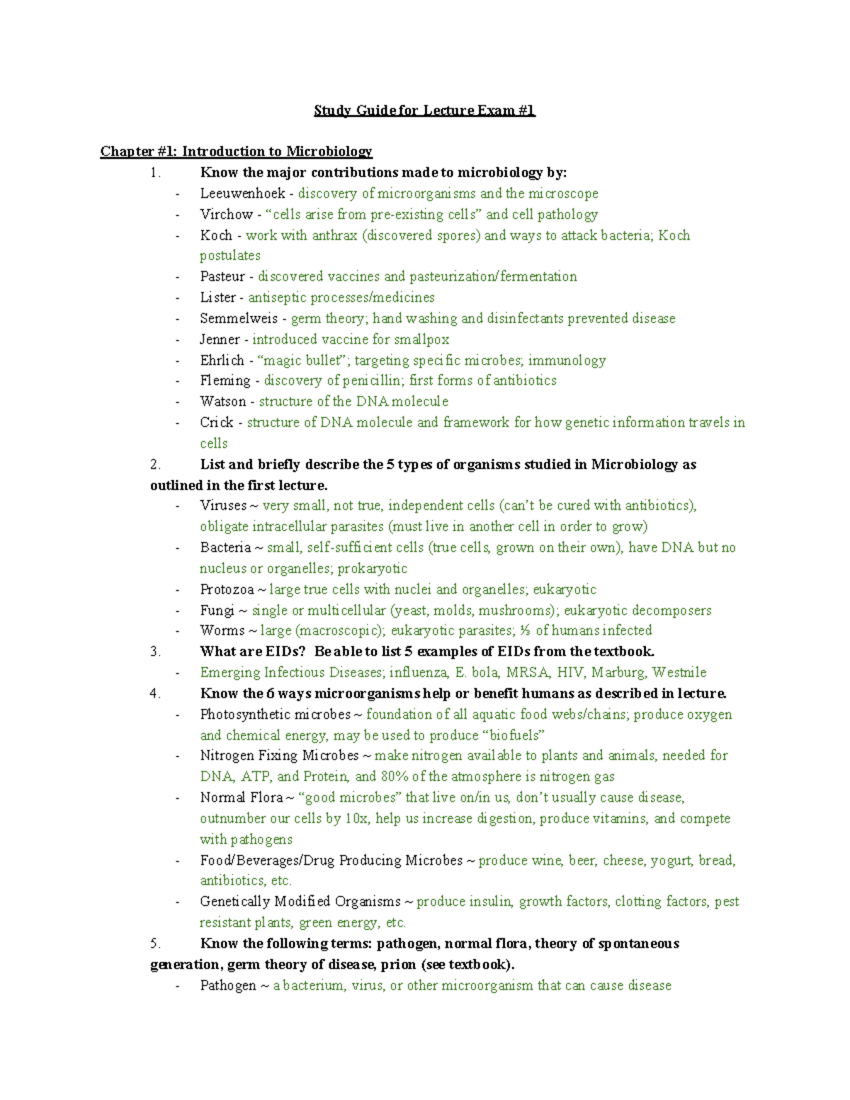 Bio15 Exam 1.pdf - Exam Study Guide - Study Guide for Lecture Exam ...