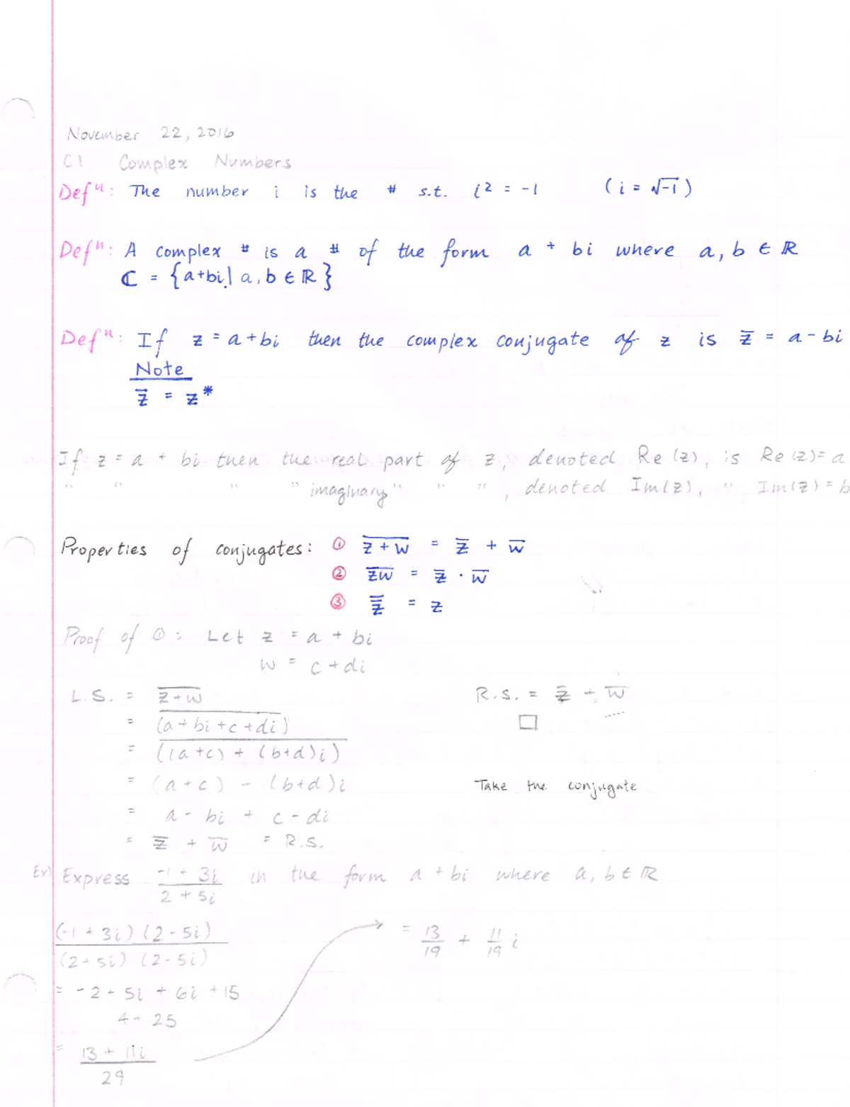 Complex Numbers Final - MATH 271 - Studocu