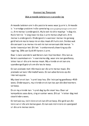 Afrikaans essay - Die dag toe ek in Durban aangekom het, het alles ...