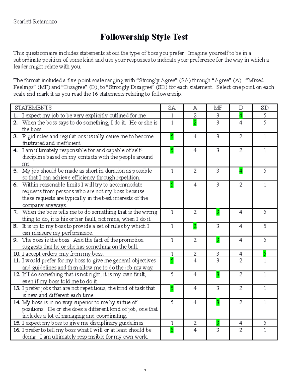 Followership Style Completed - Scarlett Retamozo Followership Style ...