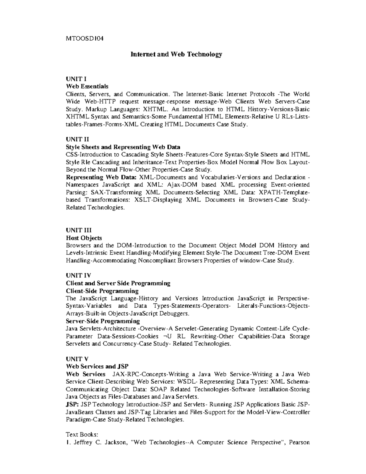 Web Technology 231102 135034 - MTOOSD Internet and Web Technology UNIT I Web Essentials Clients ...