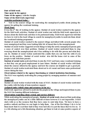 Block-1 Field Work Manual - MSWL - 013 Field Work Manual for Students ...