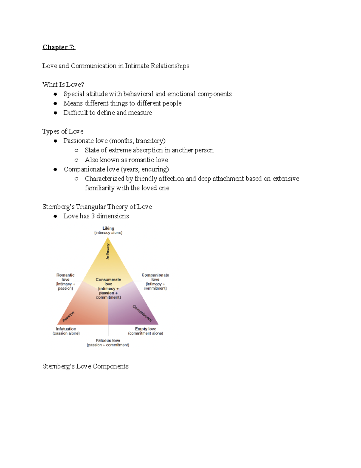 HSC4133 Chapter 7 - Chapter 7: Love and Communication in Intimate ...