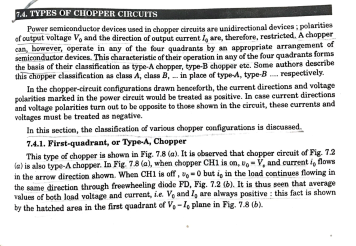 Types of Choppers - P~ se1!1iconductor devices used in chopper circuits ...