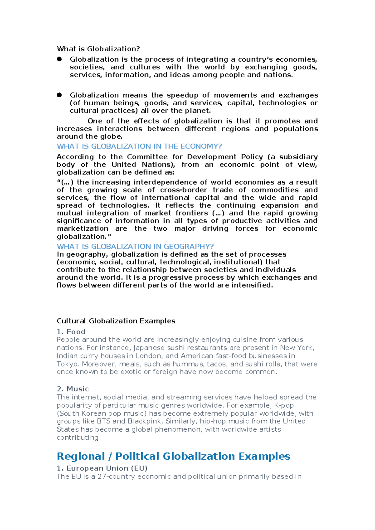 Introduction-TO- Globalization - What is Globalization? Globalization ...