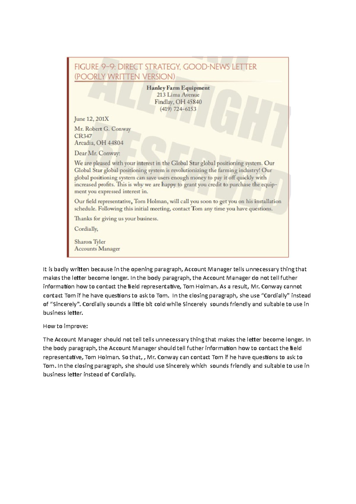 BAD Bussiness Letter ( Activity WEEK 1) - It is badly written because ...