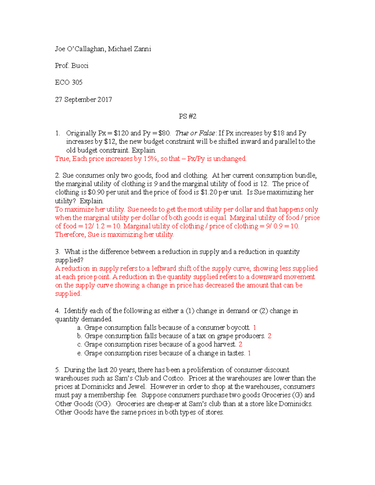 PS 2 O'Callaghan - All problems correct. - Joe O’Callaghan, Michael ...