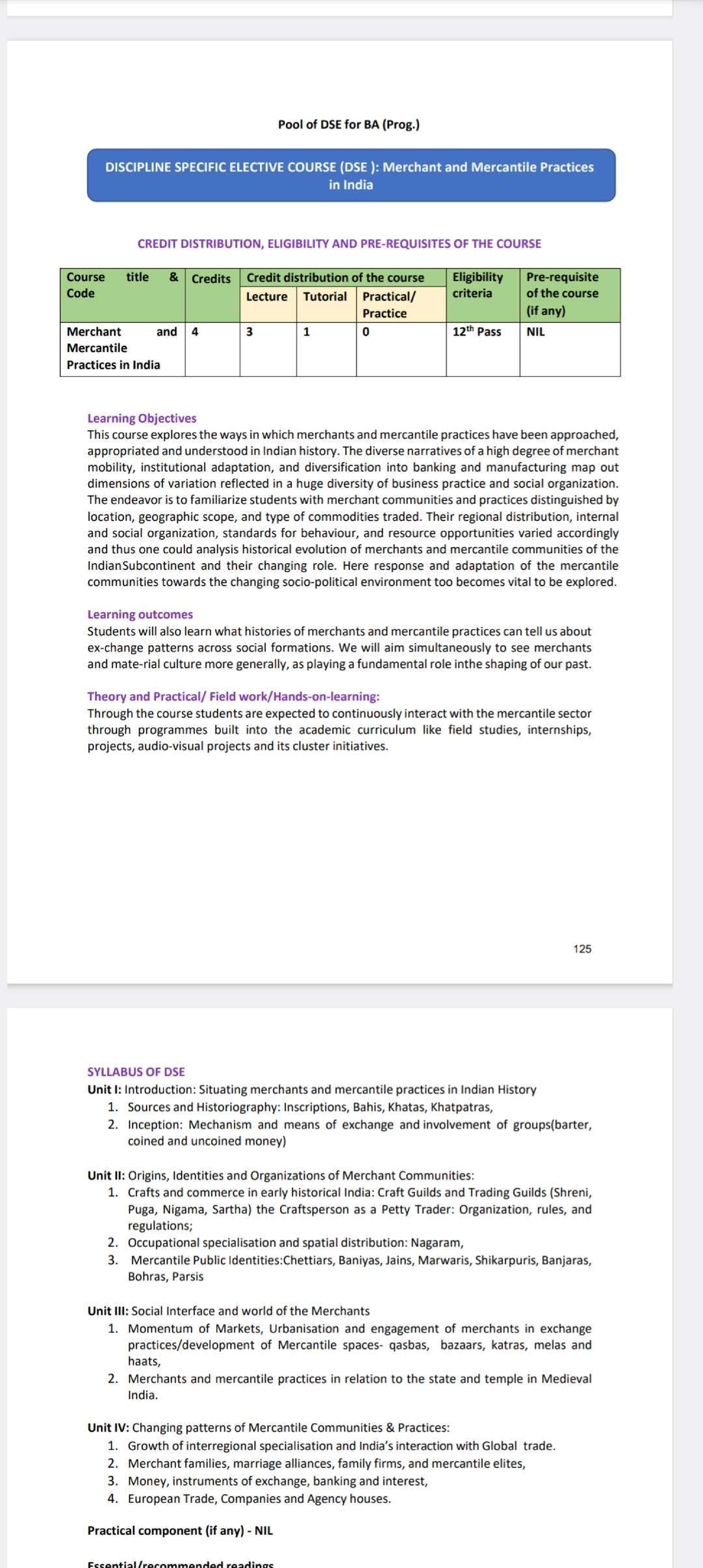 Dse ge - Dse notes lecture - Pool of DSE for BA (Prog.) DISCIPLINE ...