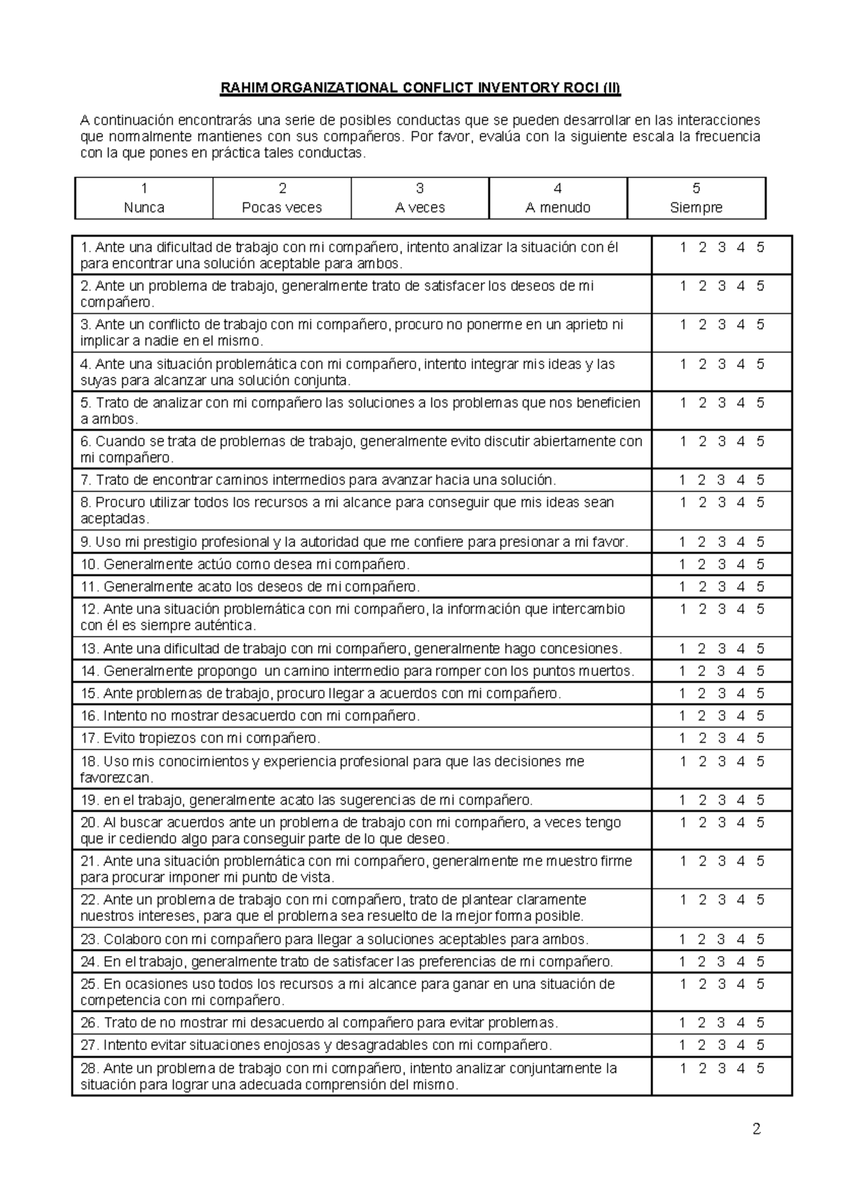 Práctica Estilos Gestión del Conflicto - 2 RAHIM ORGANIZATIONAL ...