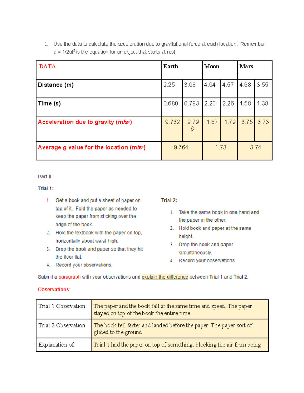 2 - Economics honors homework - 1. Use the data to calculate the ...