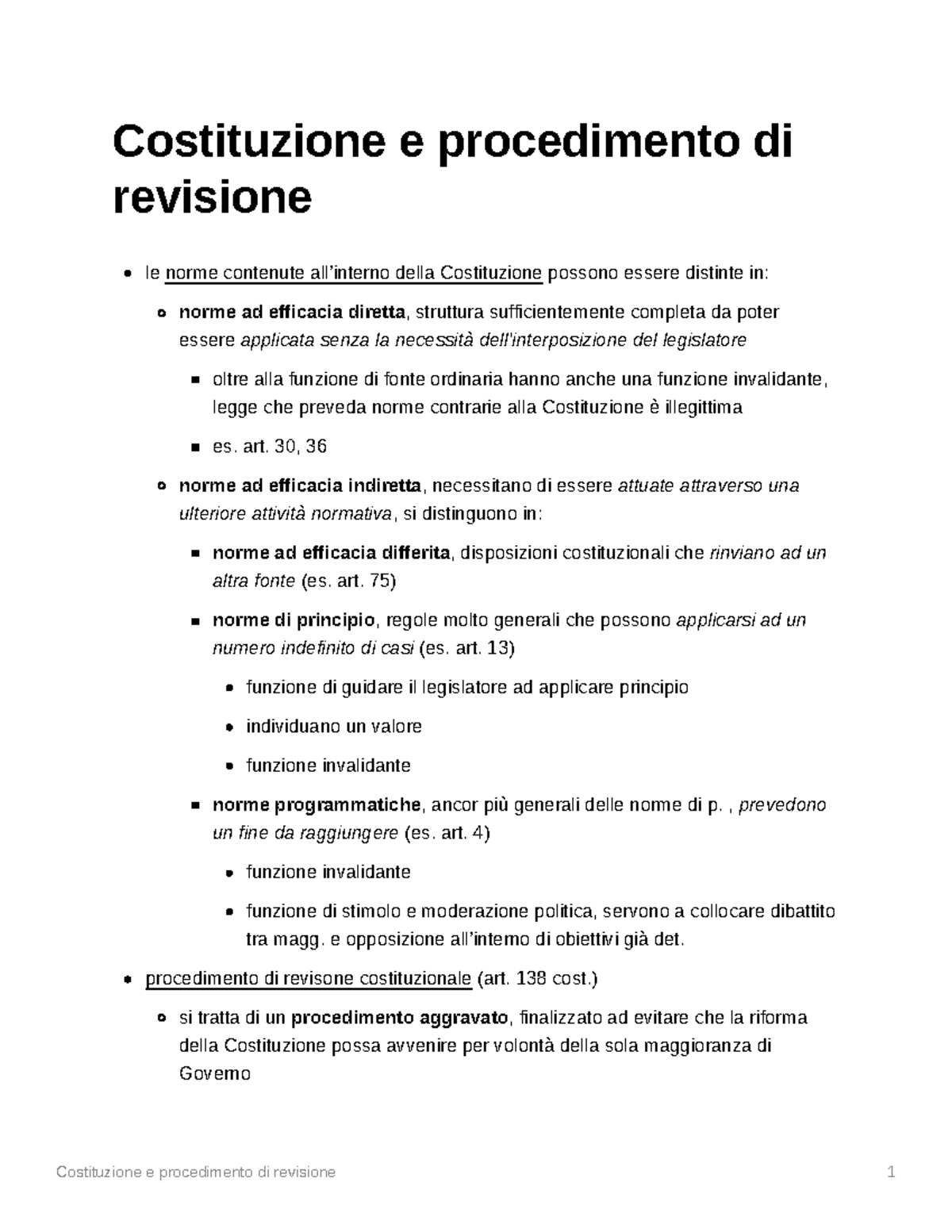 Costituzione e procedimento di revisione - Costituzione e procedimento ...