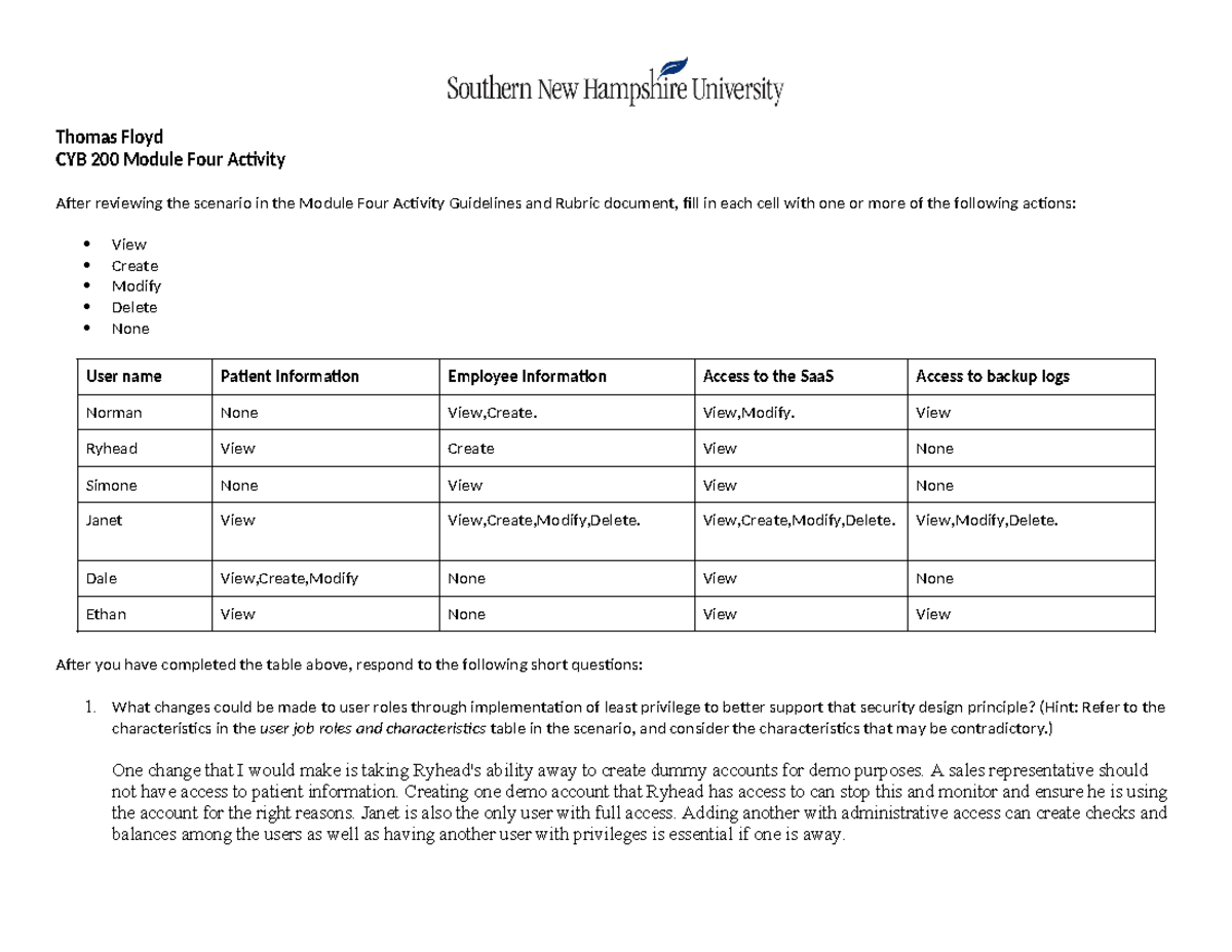 Thomas Floyd CYB200 Module 4 Activity - Thomas Floyd CYB 200 Module ...