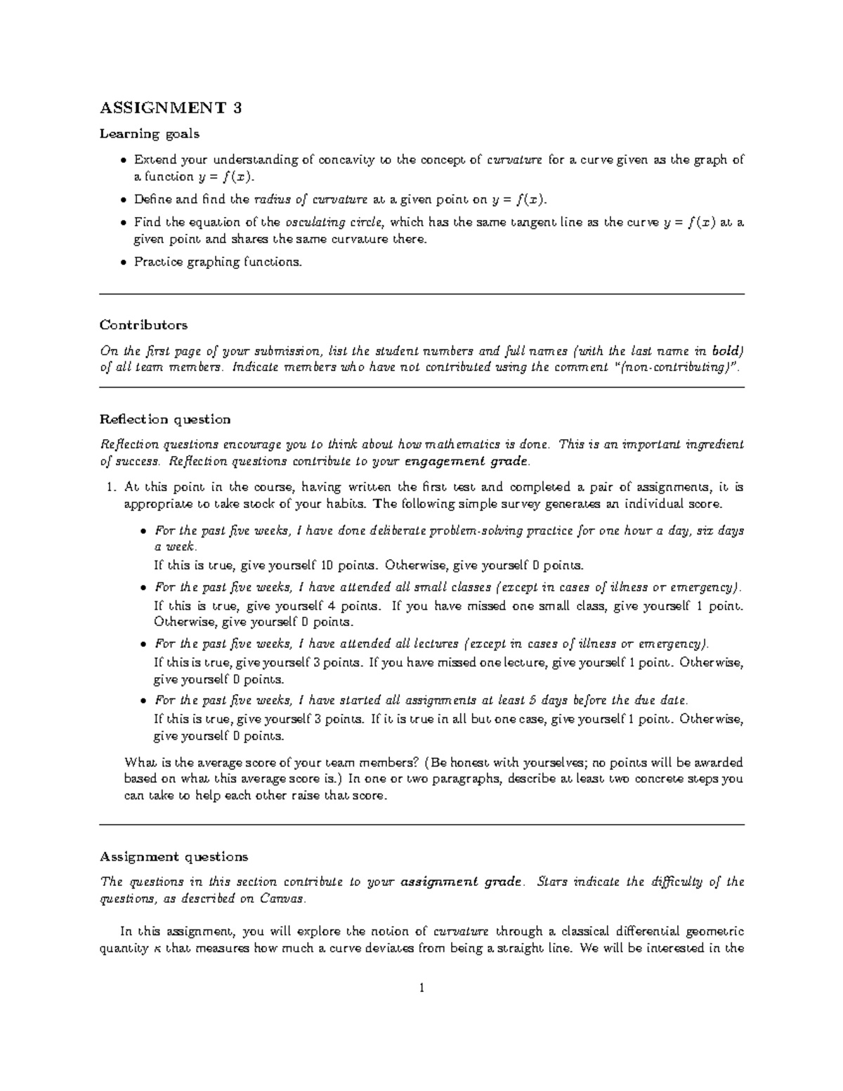 A3 A solutions - assignment - ASSIGNMENT 3 Learning goals Extend your ...