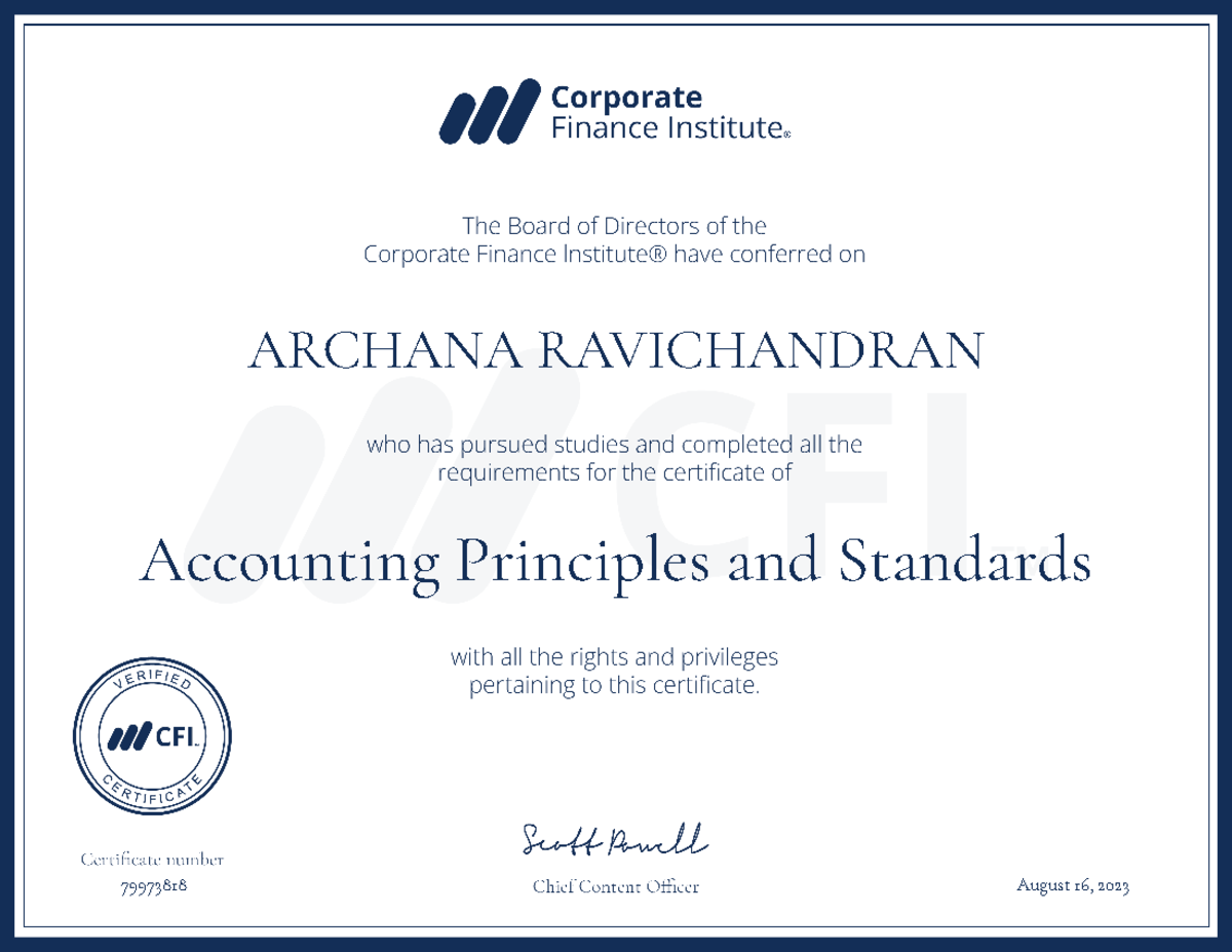 Accounting Principles & Standards - Fundamentals of Corporate Finance ...