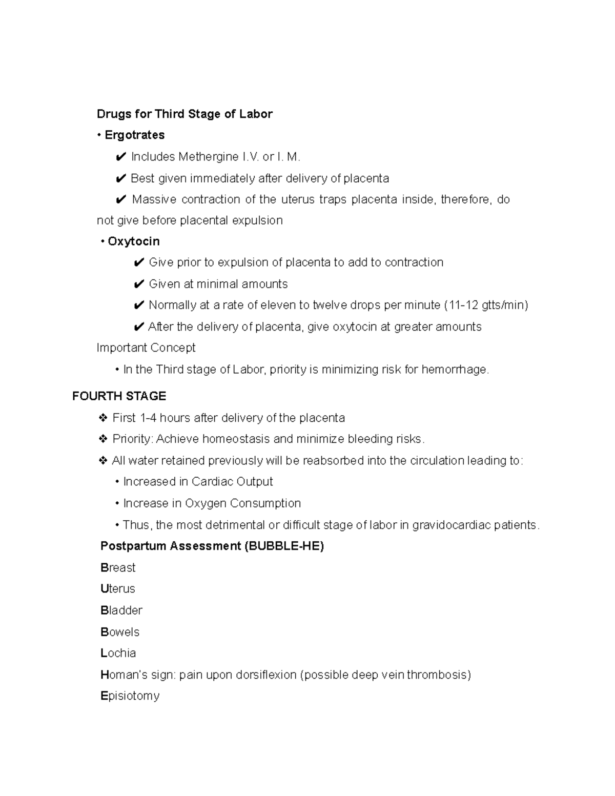 Drugs for Third Stage of Labor - Drugs for Third Stage of Labor ...