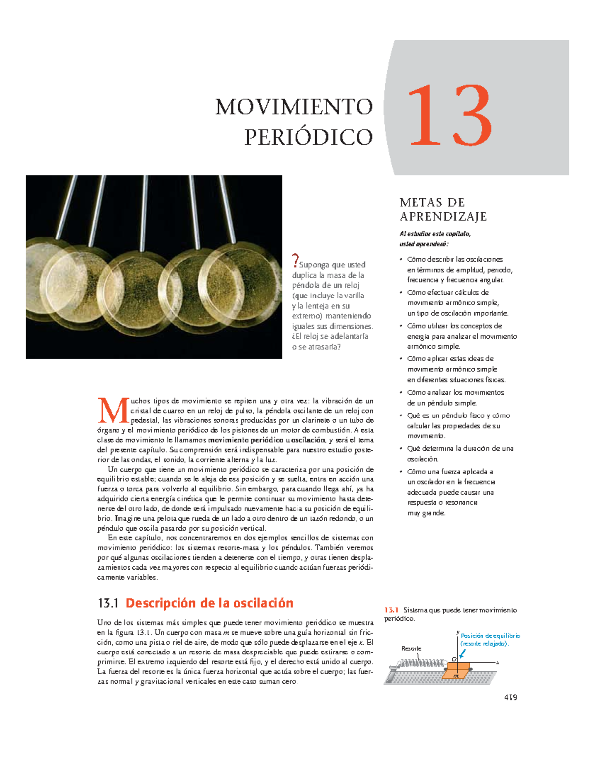 Movimiento Periodico MAS y movimiento armonico - Física Iii : Ondas Y ...