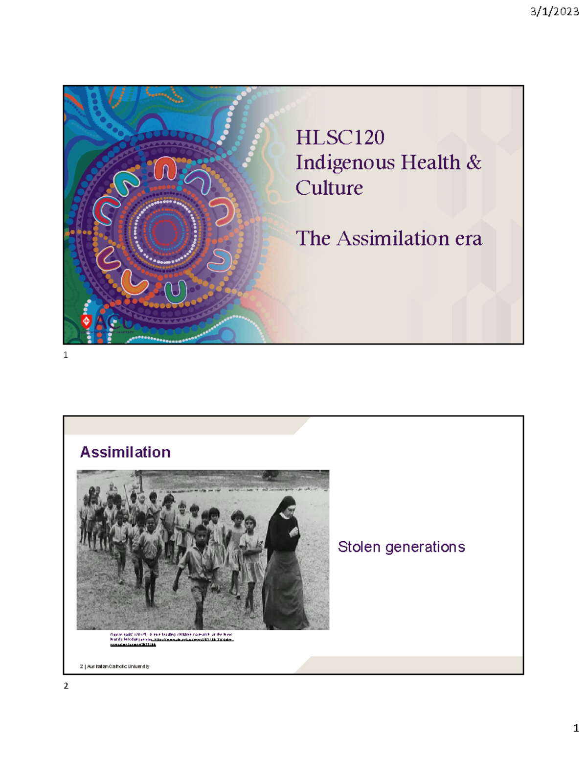 Assimilation slides - 3/1/ 1 ####### 1 | Australian Catholic University ...