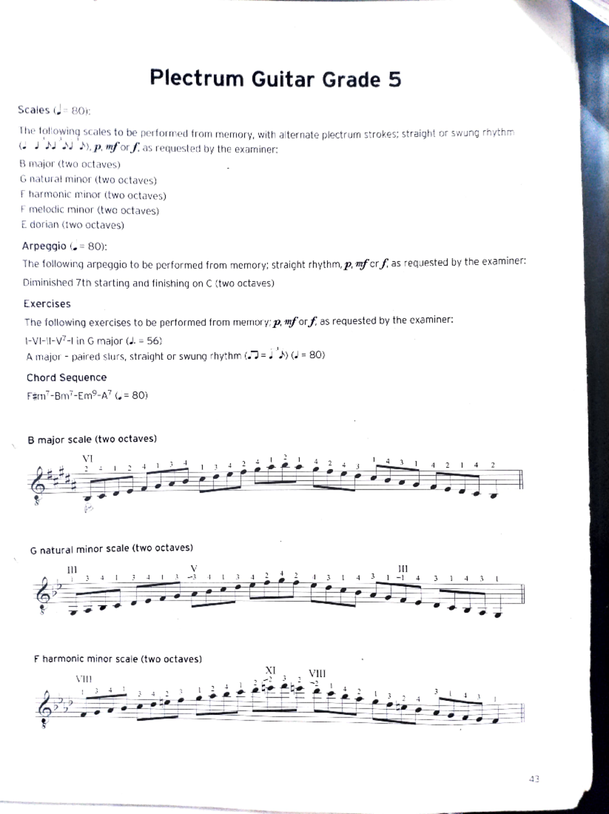 Grade 5 guitar - Technical work - Music SL - Studocu