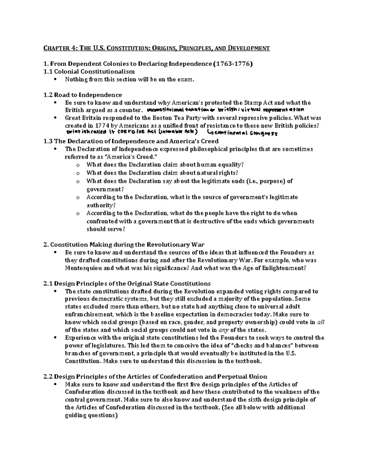 American Government- Exam 2 Study Guide - ####### CHAPTER 4: THE U ...