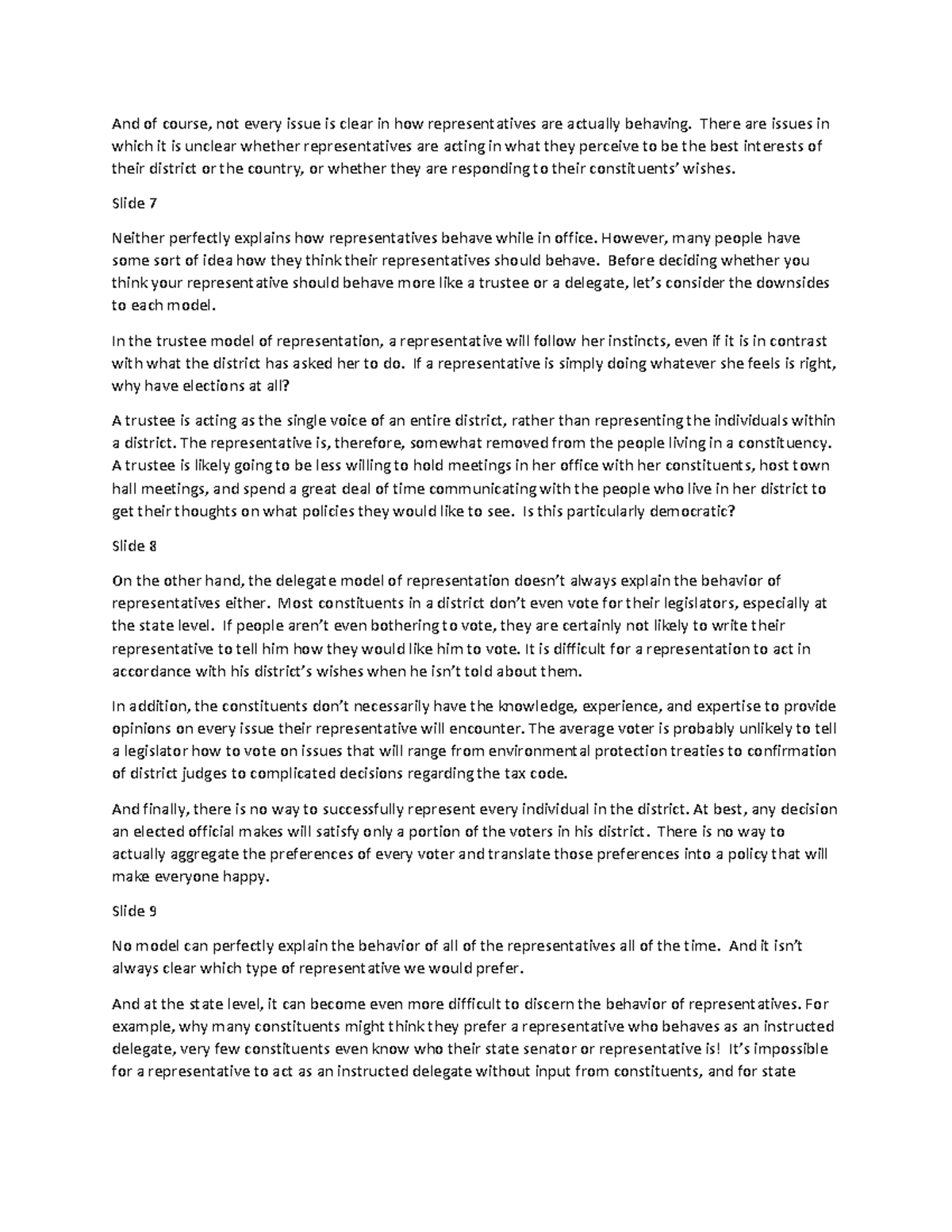 607149015 - POLS 2306 - And of course, not every issue is clear in how ...