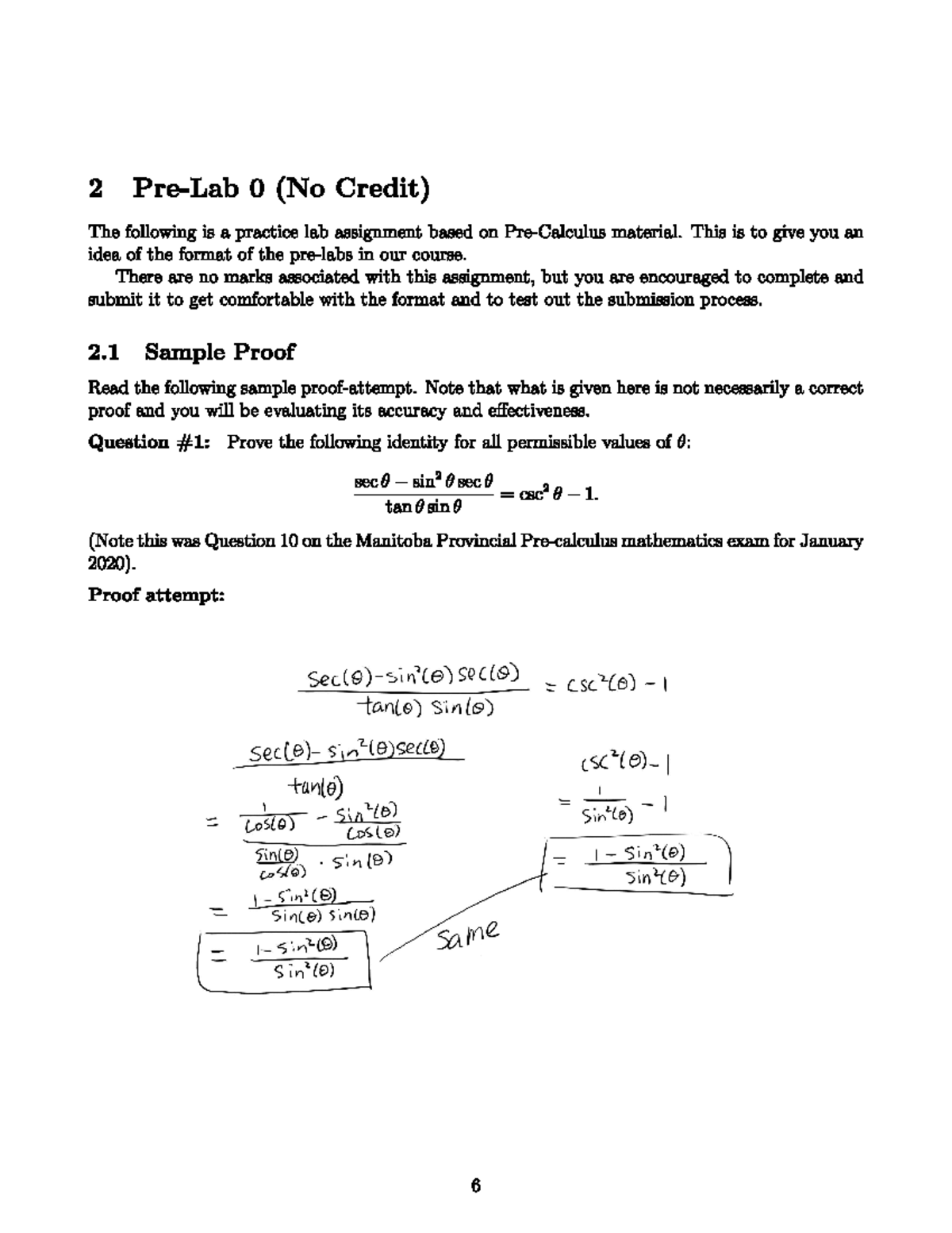 Pre-Lab 0 - This is a pre lab problem where you have to identify the ...
