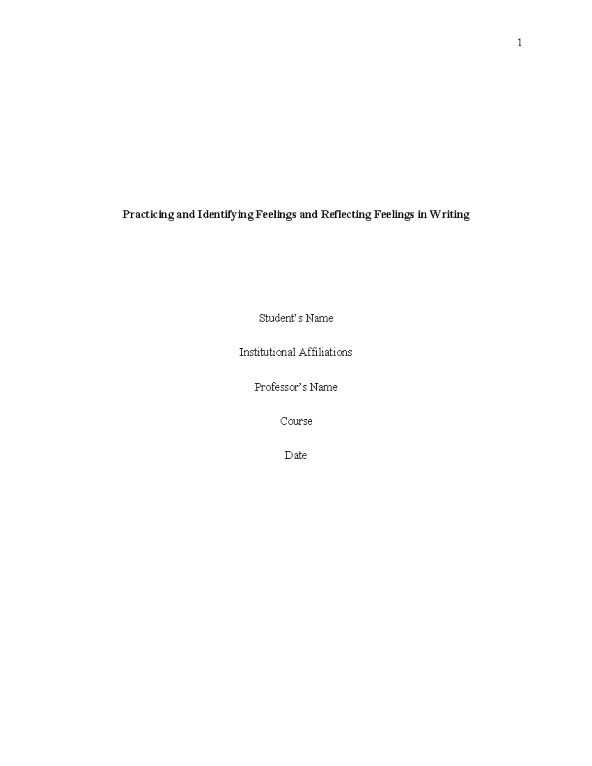 Practicing and Identifying Feelings and Reflecting Feelings in Writing ...