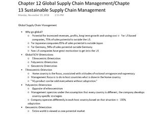 SCM 380 Final exam overview - Warning: TT: undefined function: 32 Final Exam Review Thursday ...