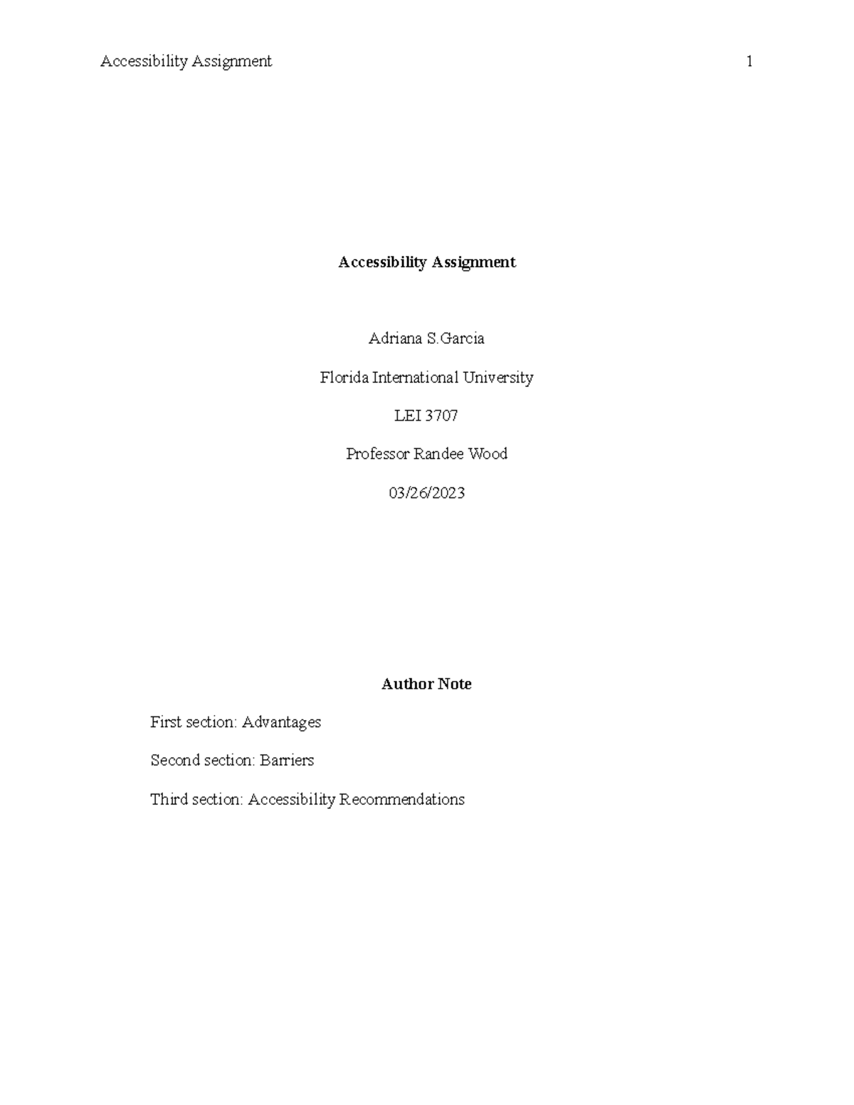 Acessibility Paper and Letter - Accessibility Assignment Adriana S ...