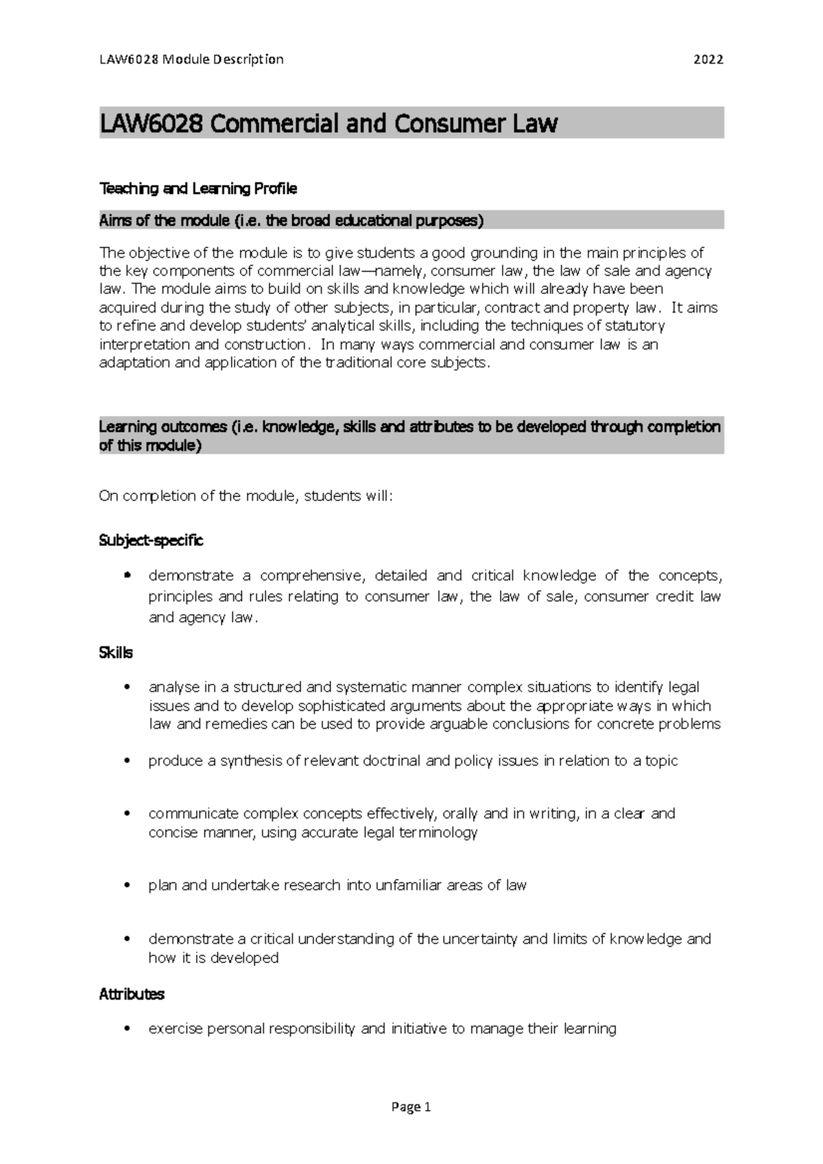 LAW6028 Module Outline 23-24 - LAW6028 Module Description 2022 LAW6028 ...