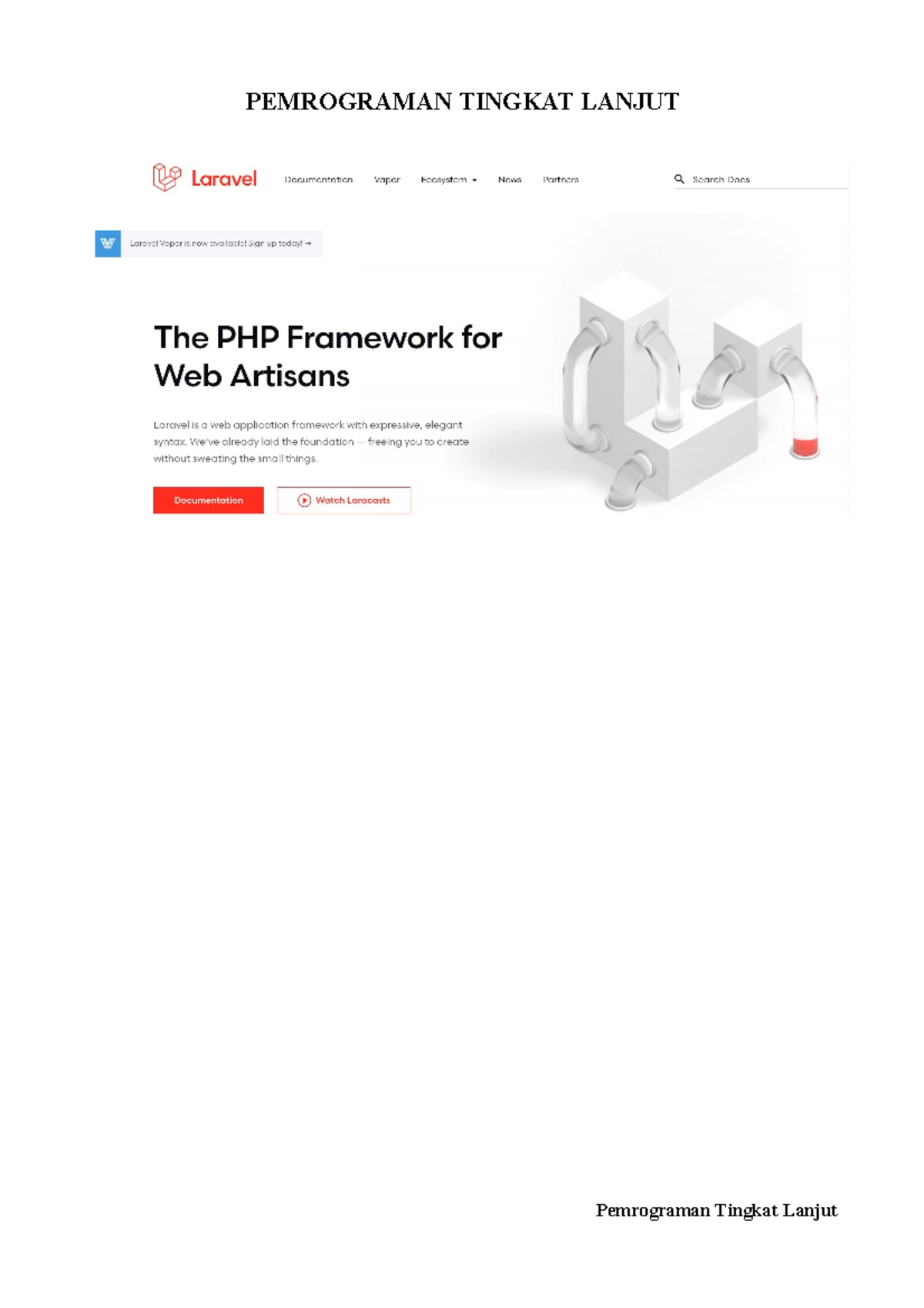 Bahan ajar Pemograman Tingkat Lanjut Laravel - Pemrograman Tingkat Lanjut PEMROGRAMAN TINGKAT ...