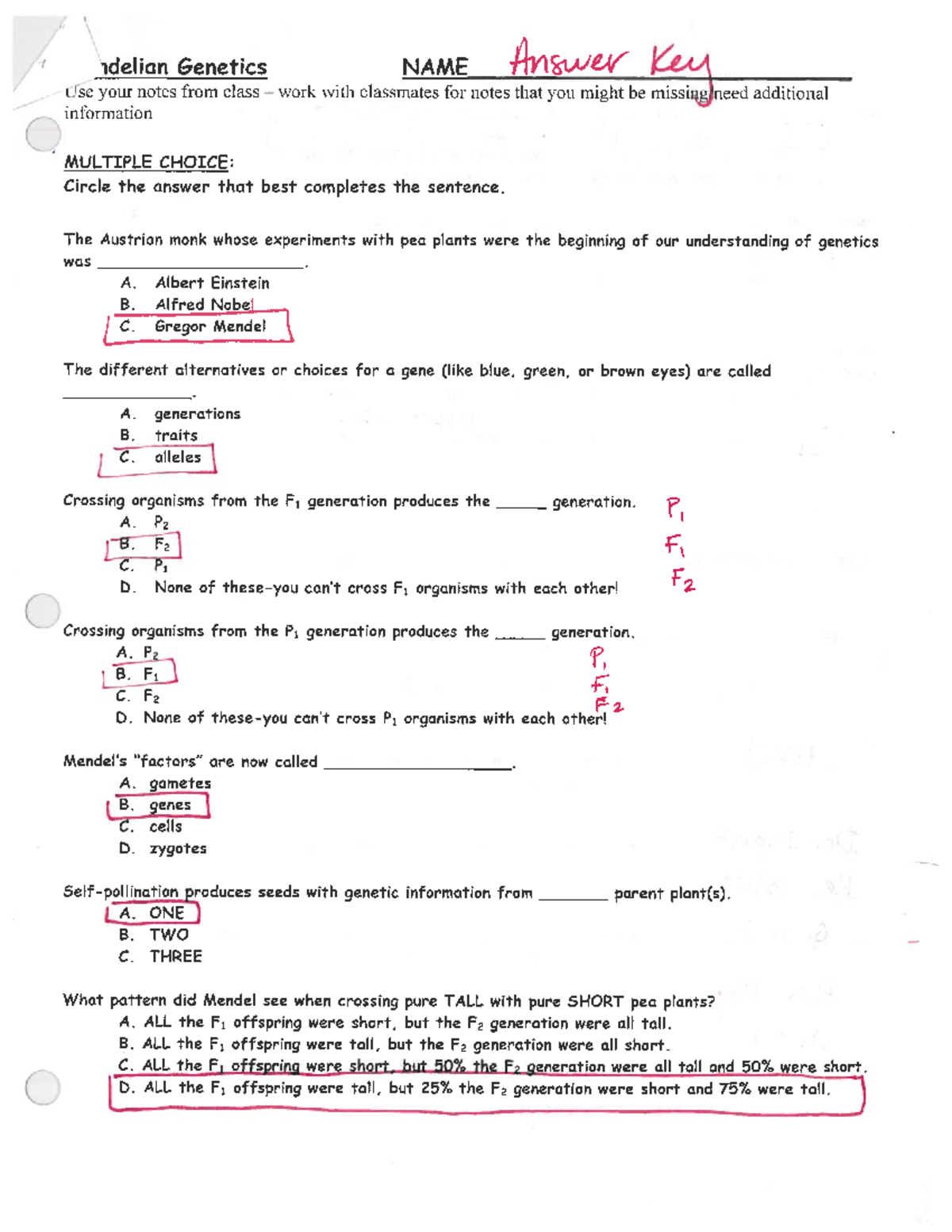 Mendelian Genetics Dihybrid Cross - Studocu
