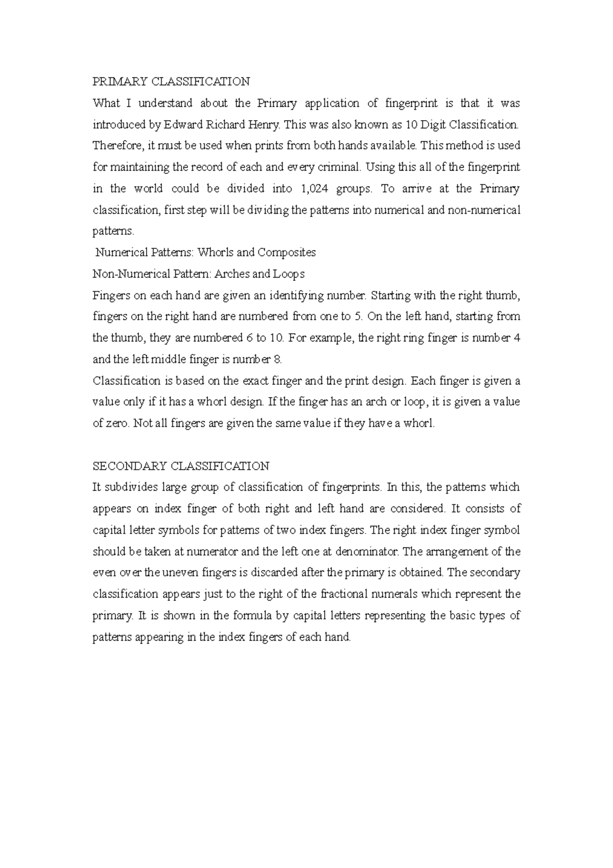 M3 - BTVTED Lecture Chap 3 - PRIMARY CLASSIFICATION What I understand ...