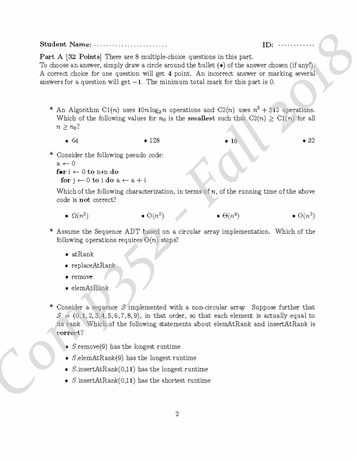 Midterm Example - Student Name ...