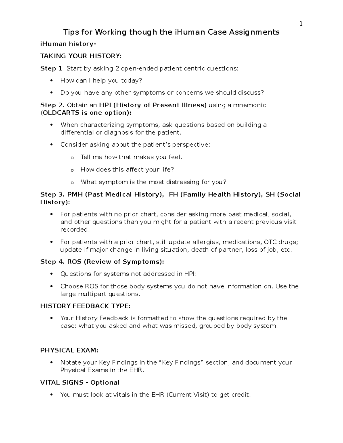 Tips for working the i Human cases-2 - Tips for Working though the ...