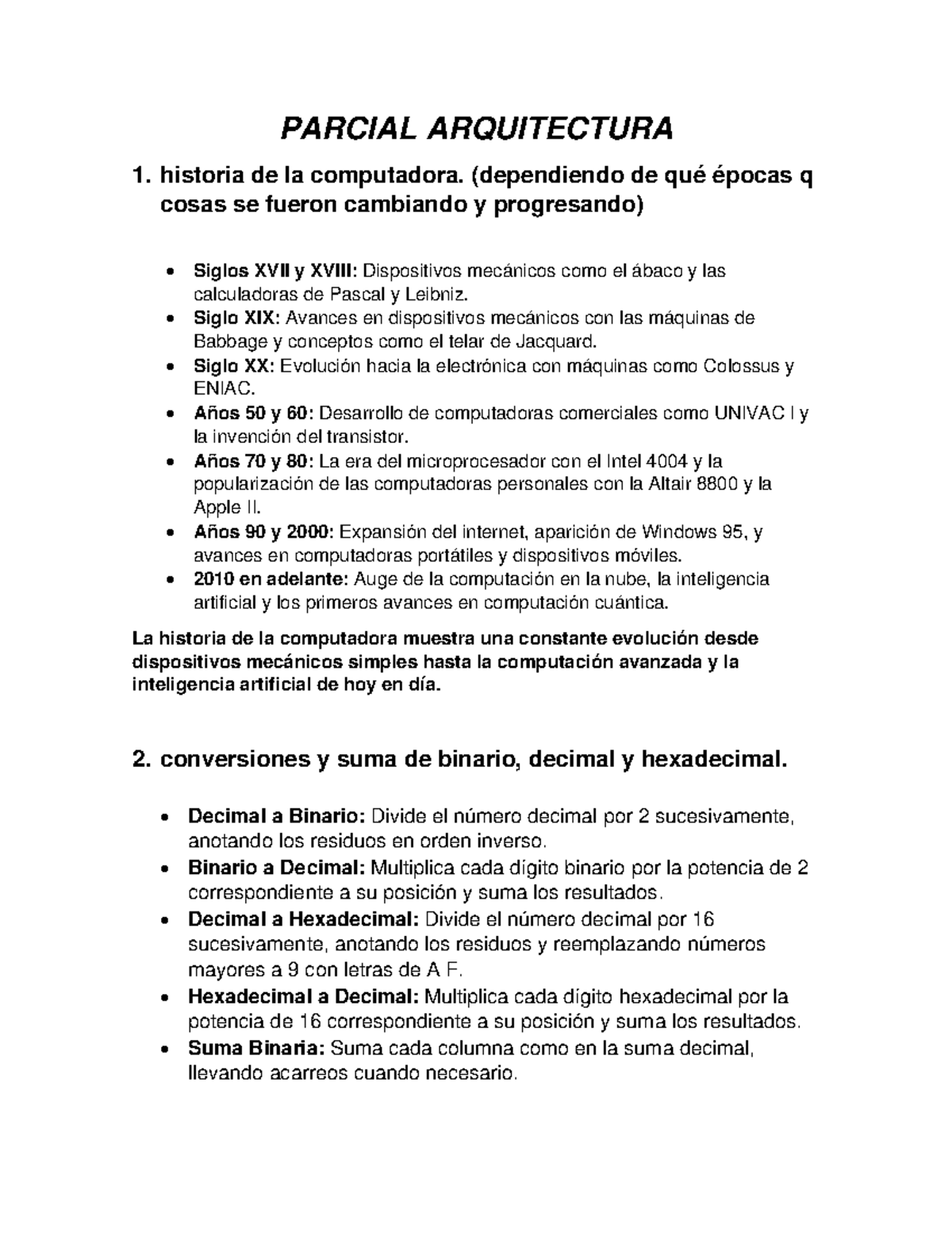 Parcial Arquitectura - asdasdasdag g d sd gdgsg g sgs g sdgdgdsg ds ...