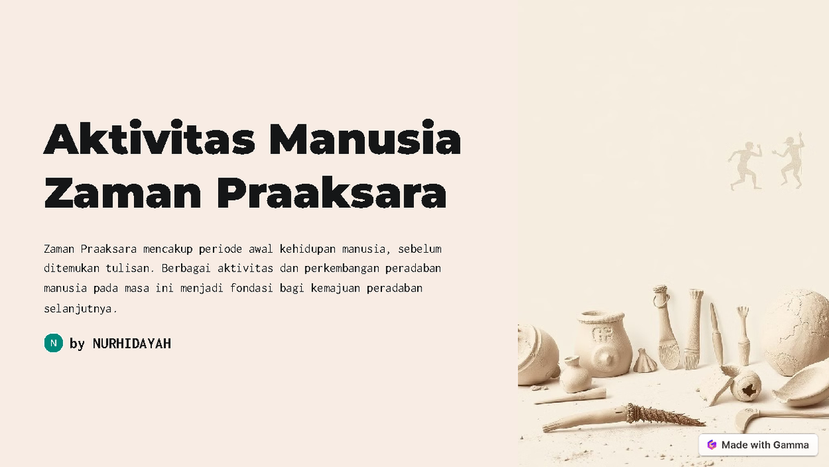 Aktivitas Manusia Zaman Praaksara - Aktivitas Manusia Zaman Praaksara ...