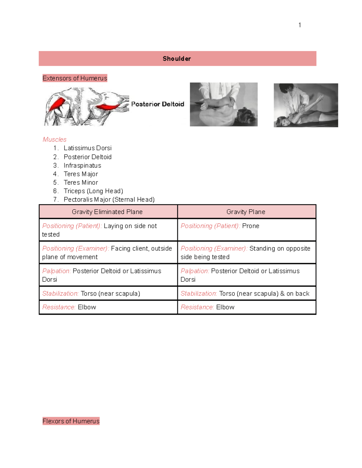 Manual Muscle Testing - Shoulder, Elbow, Forearm, Wrist, Hip, Knee ...
