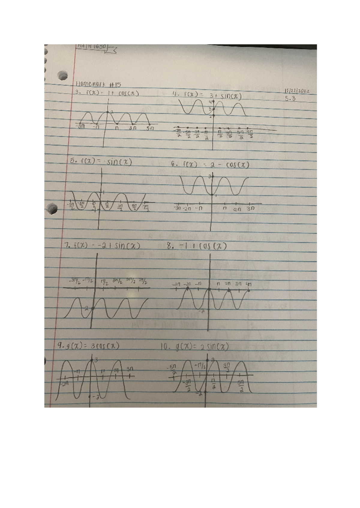 Homework #15 - MATH 1650 - Studocu