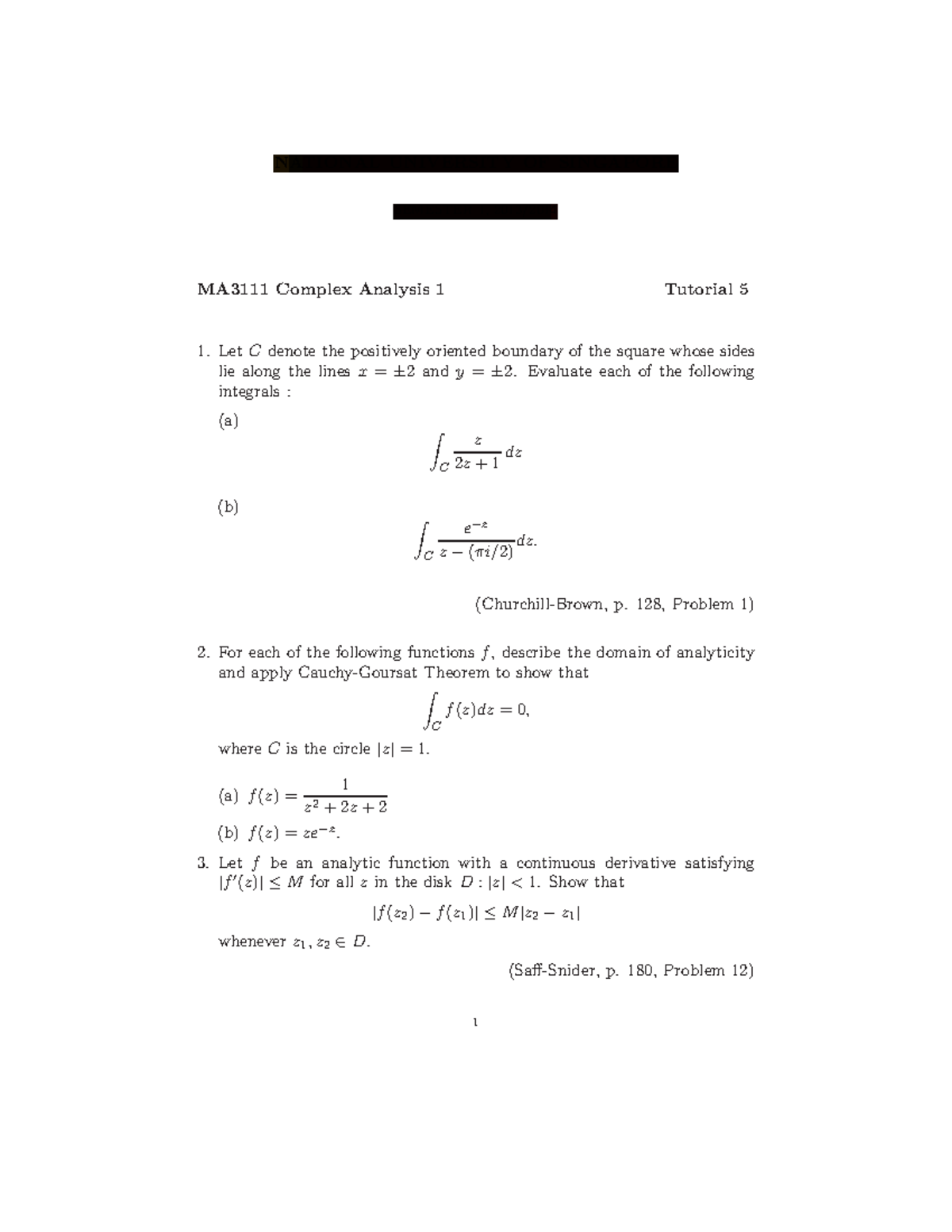 Domain Of Analyticity Theory Of Functions Of A Complex Variable