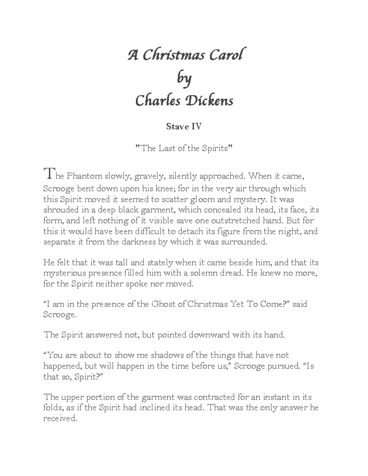 A christmas carol 005 stave iv - A Christmas Carol by Charles Dickens ...