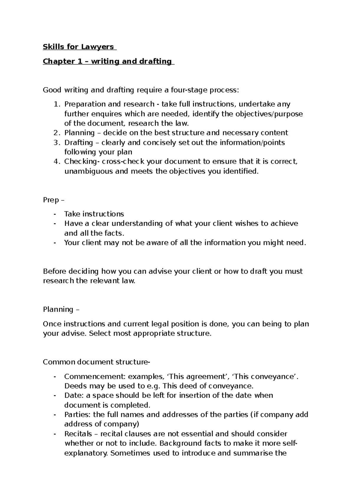 Skills for Lawyers chapter one - Skills for Lawyers Chapter 1 – writing ...