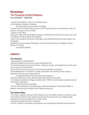 Religion Discussion - Judaism, Islam, and Christianity all revolve ...