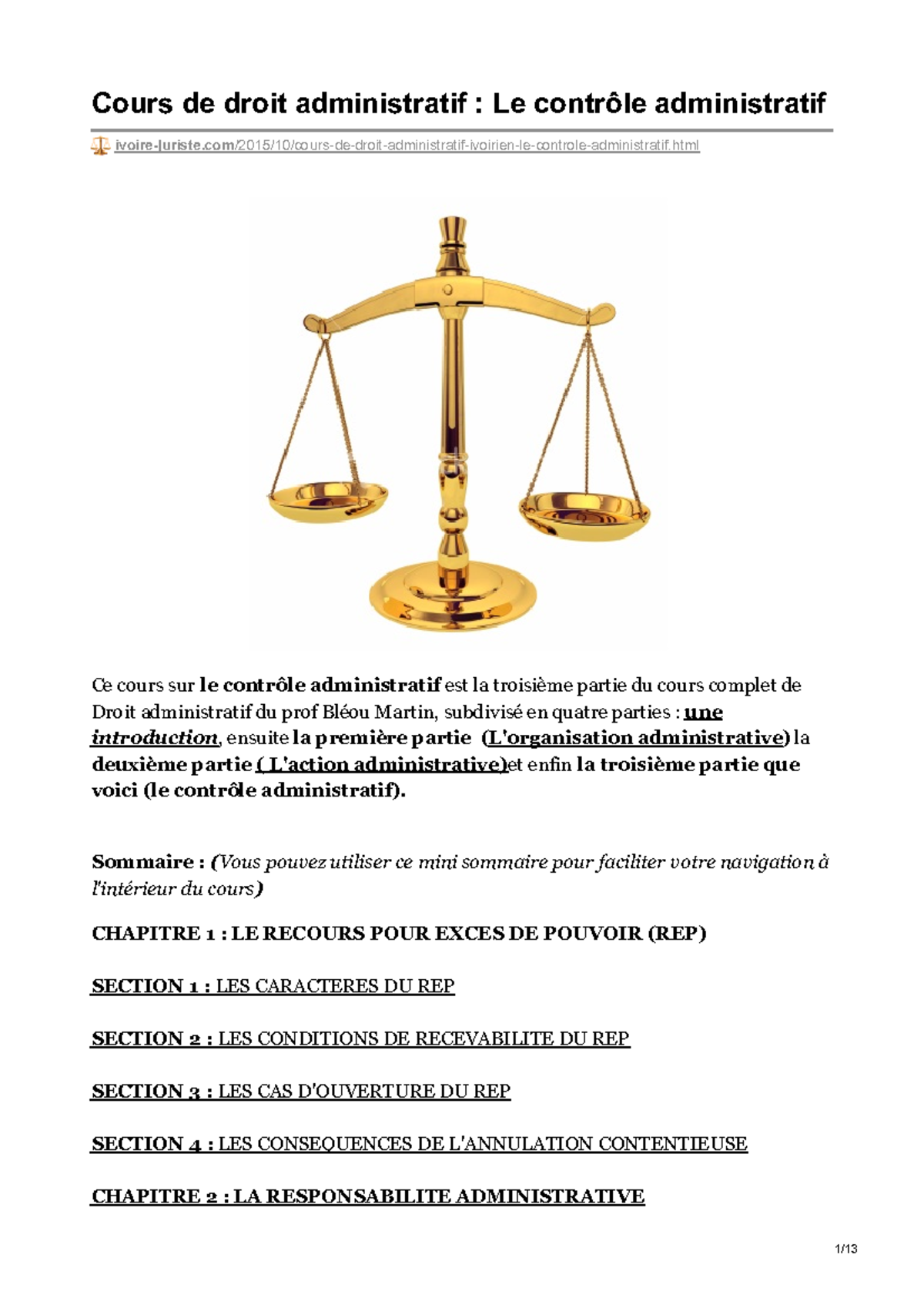 Ivoire-juriste.com-Cours de droit administratif Le contrôle ...