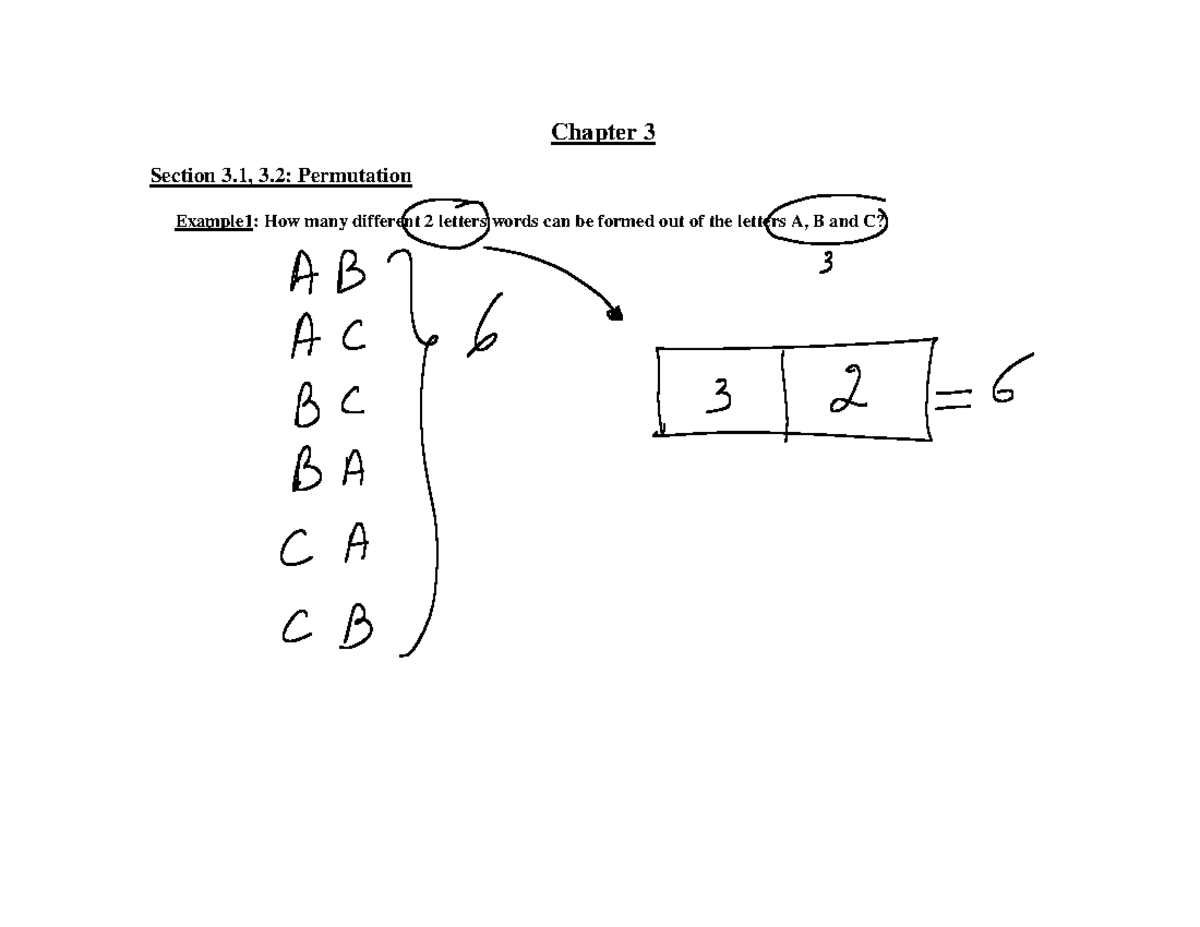 Combination and Permutations - Example1: How many different 2 letters ...