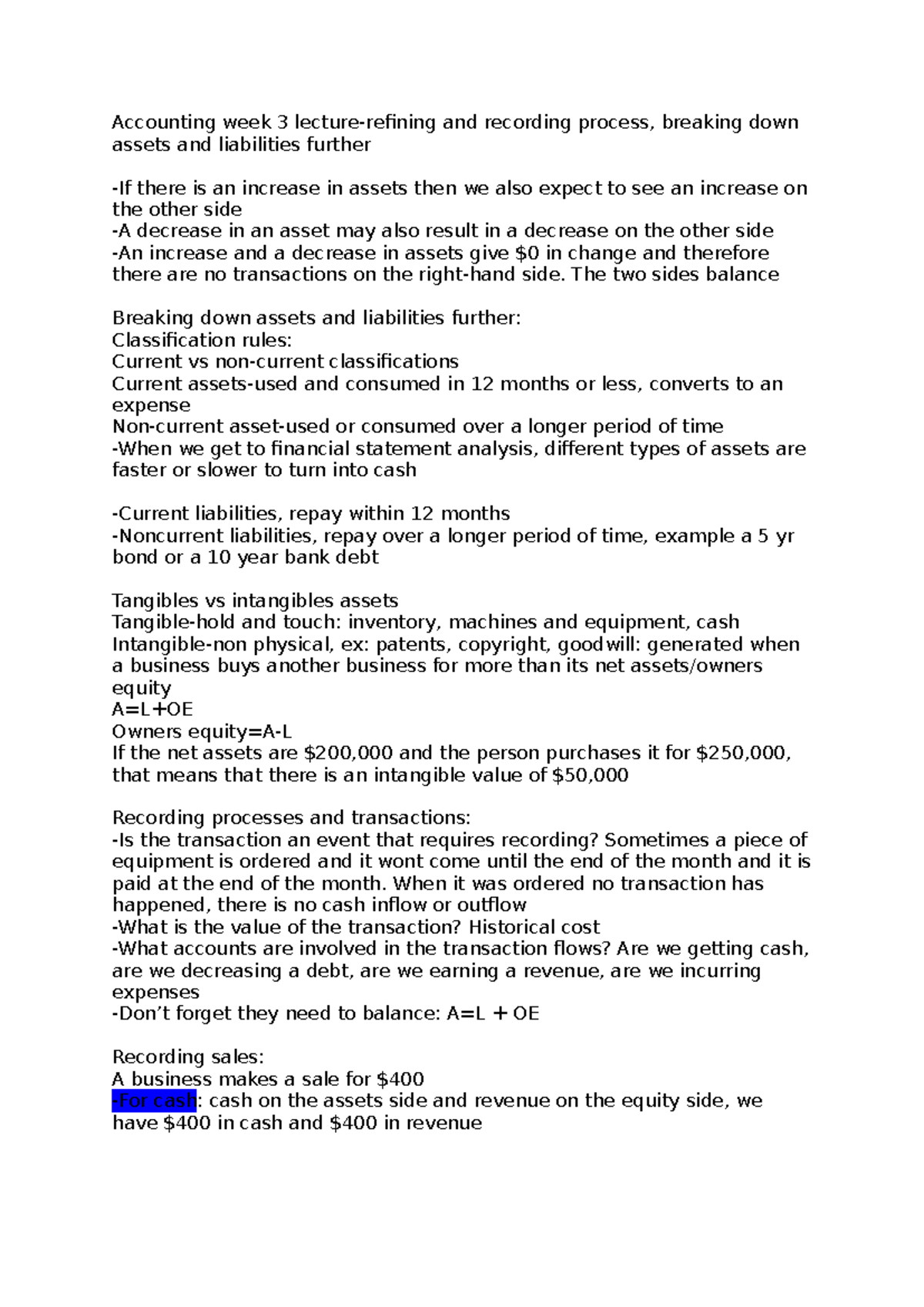 Accounting Week 3 Lecture Notes Accounting Week 3 Lecture Refining And Recording Process