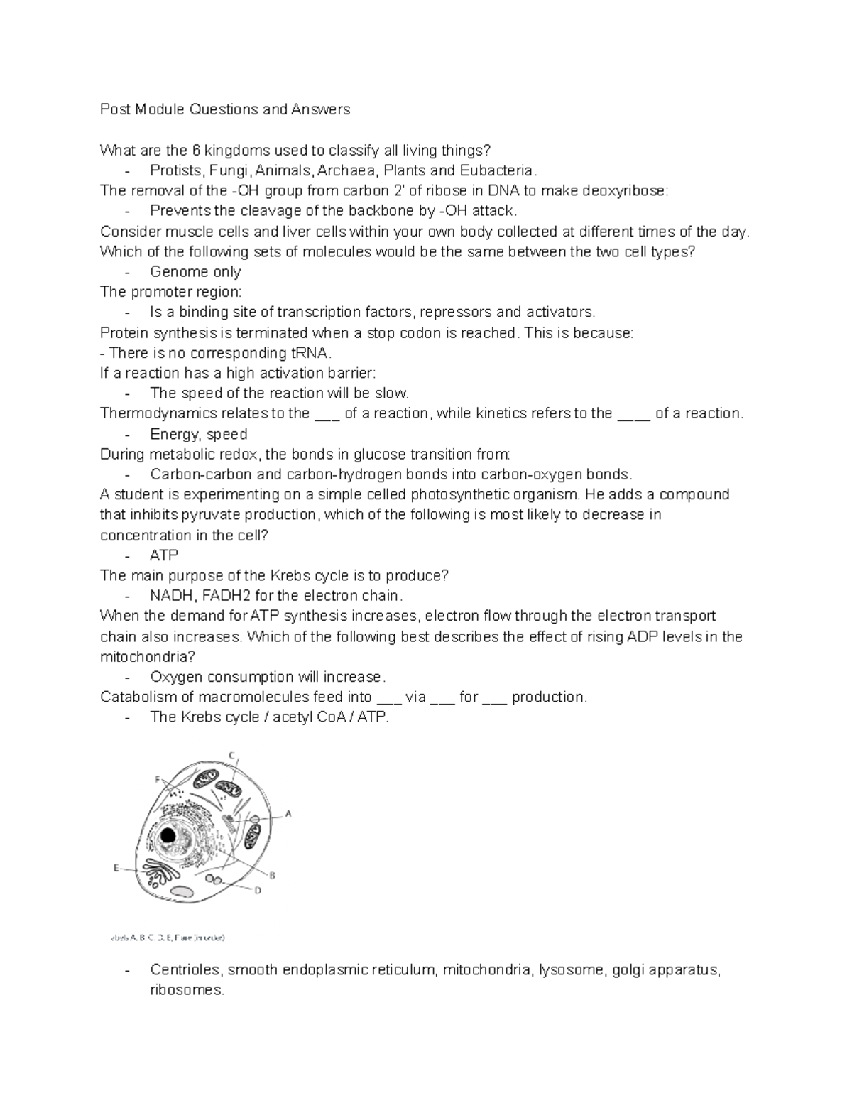 Practice Module Questions and Answers - Post Module Questions and ...