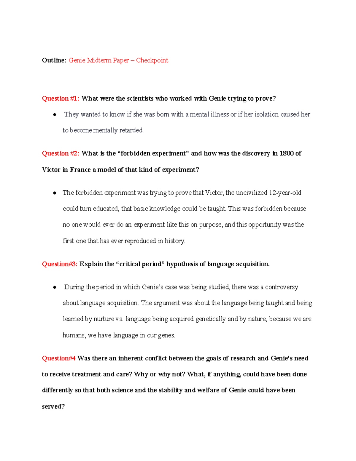 Outline Genie Midterm Paper – Checkpoint-2 - Outline: Genie Midterm ...