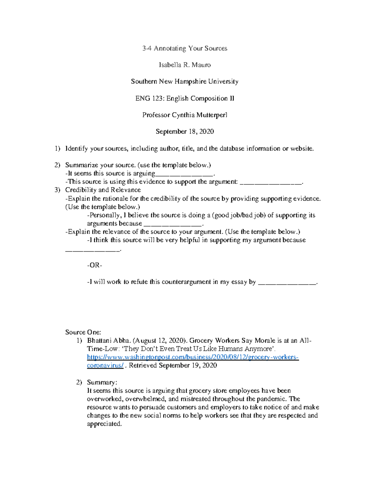 3-4 Annotating your sources - 3-4 Annotating Your Sources Isabella R ...