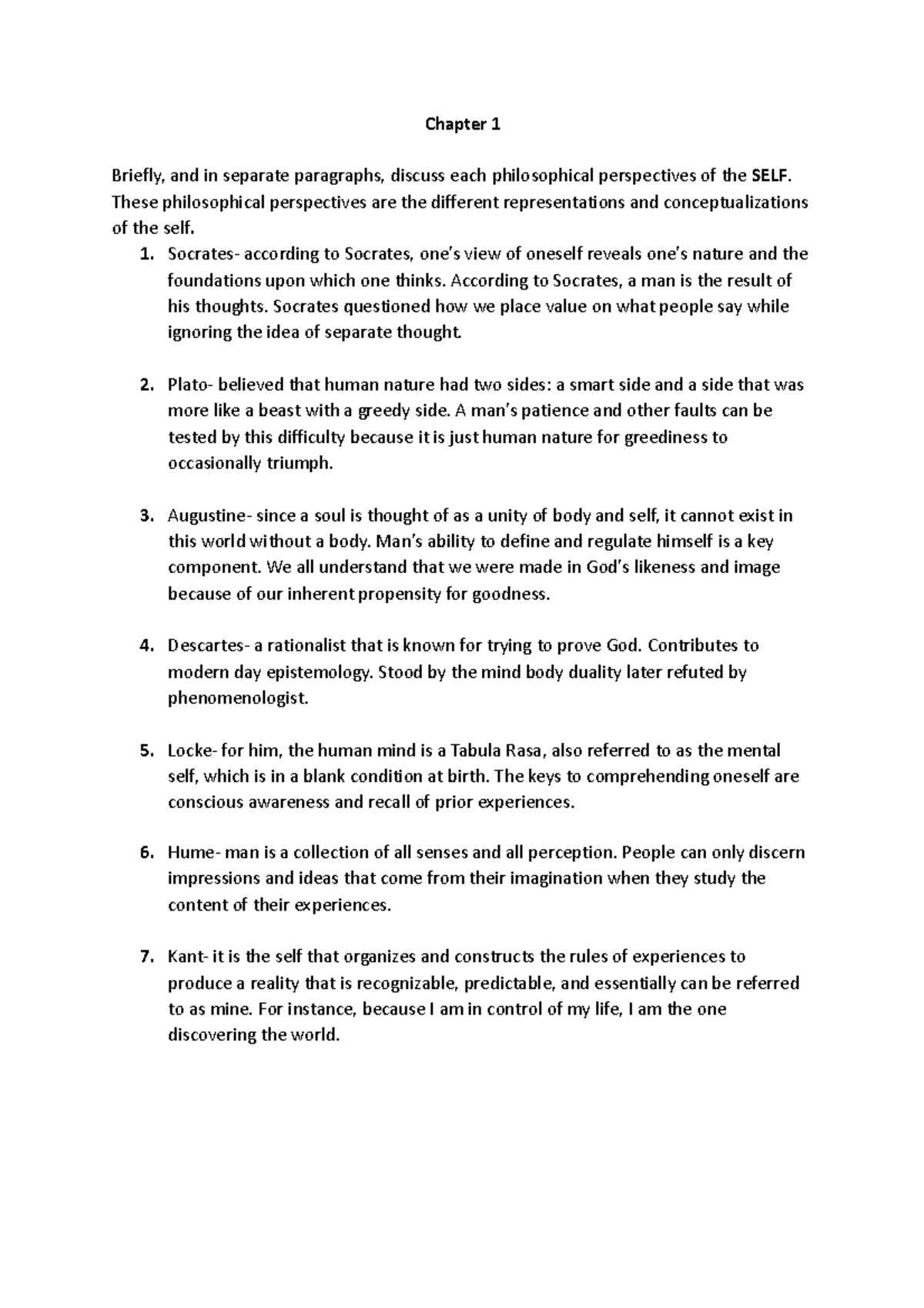 Answer- Sheet- Chapter -1 - Chapter 1 Briefly, and in separate ...